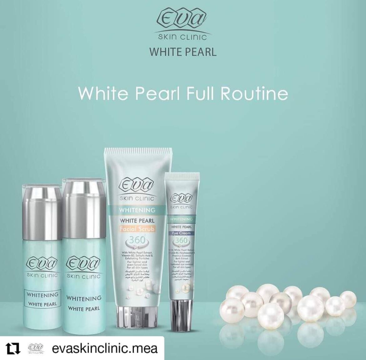 Eva Skin Clinic White Pearl Exfoliator for Face Brightening with White ...