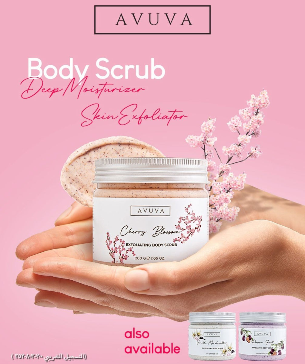 Avuva Body Scrub with Cherry Blossom Scent 200 gm - Avuva – Nefro Glow